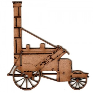 Wood Steam Train Shape 1 for altered art and craft projects